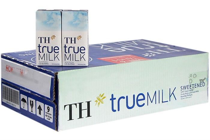 Thùng 48 hộp sữa tươi tiệt trùng TH True Milk có đường 180ml - Trọn Gói Văn Phòng Phẩm